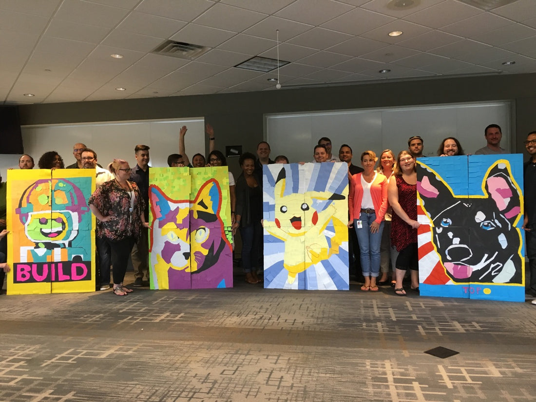 Post-It Art - Feet First Events